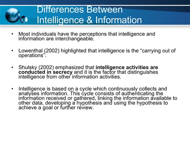 Information Gathering in Intelligence Agencies | PPT | Internet | Computing