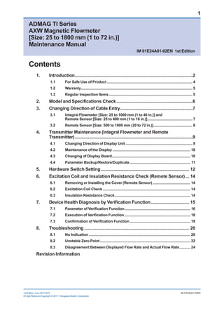 Maintenance Procedures for Yokogawa ADMAG TI Series AXW Magnetic Flow ...