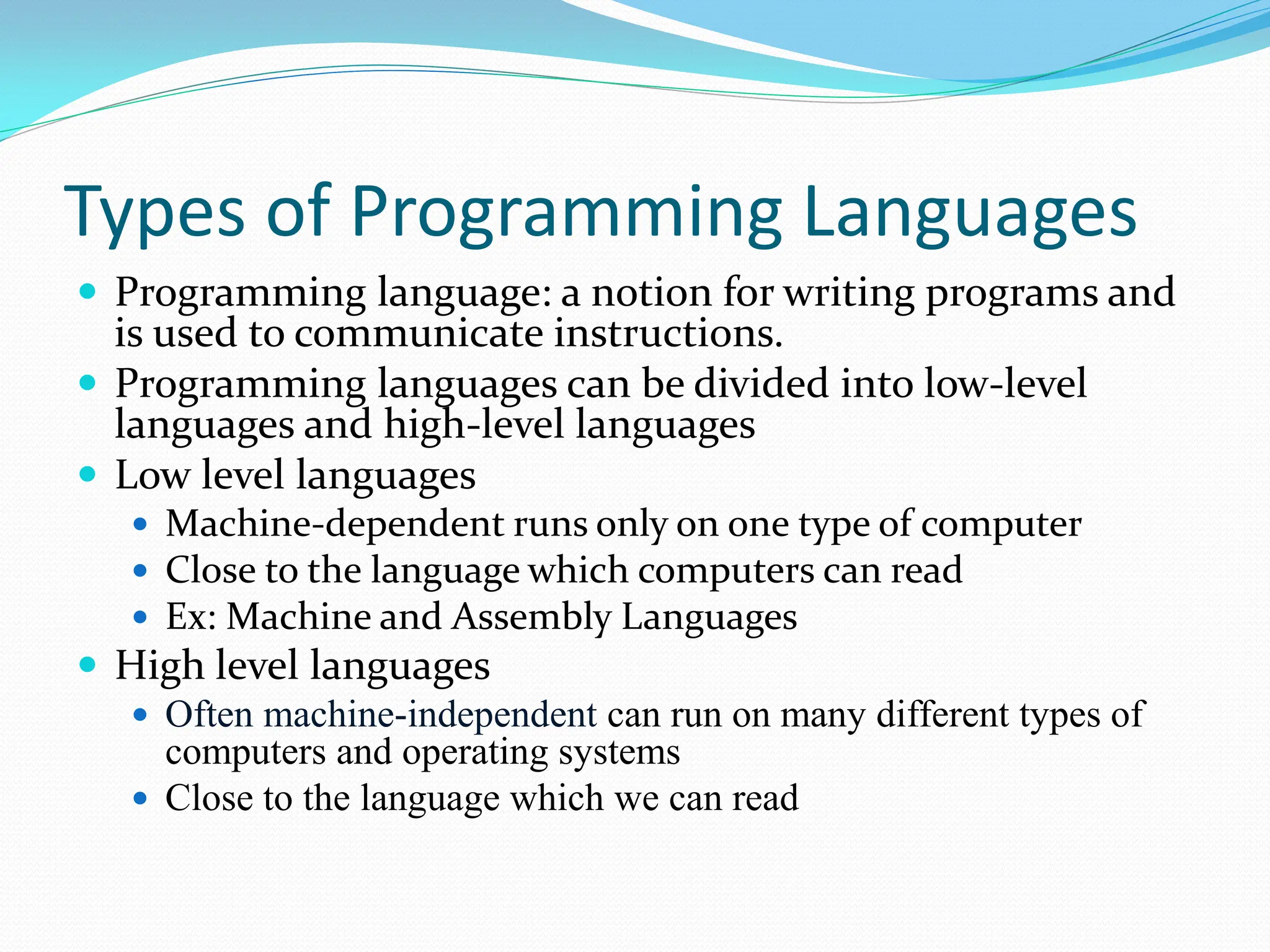 Introduction to Computer Programming (general background) | PDF