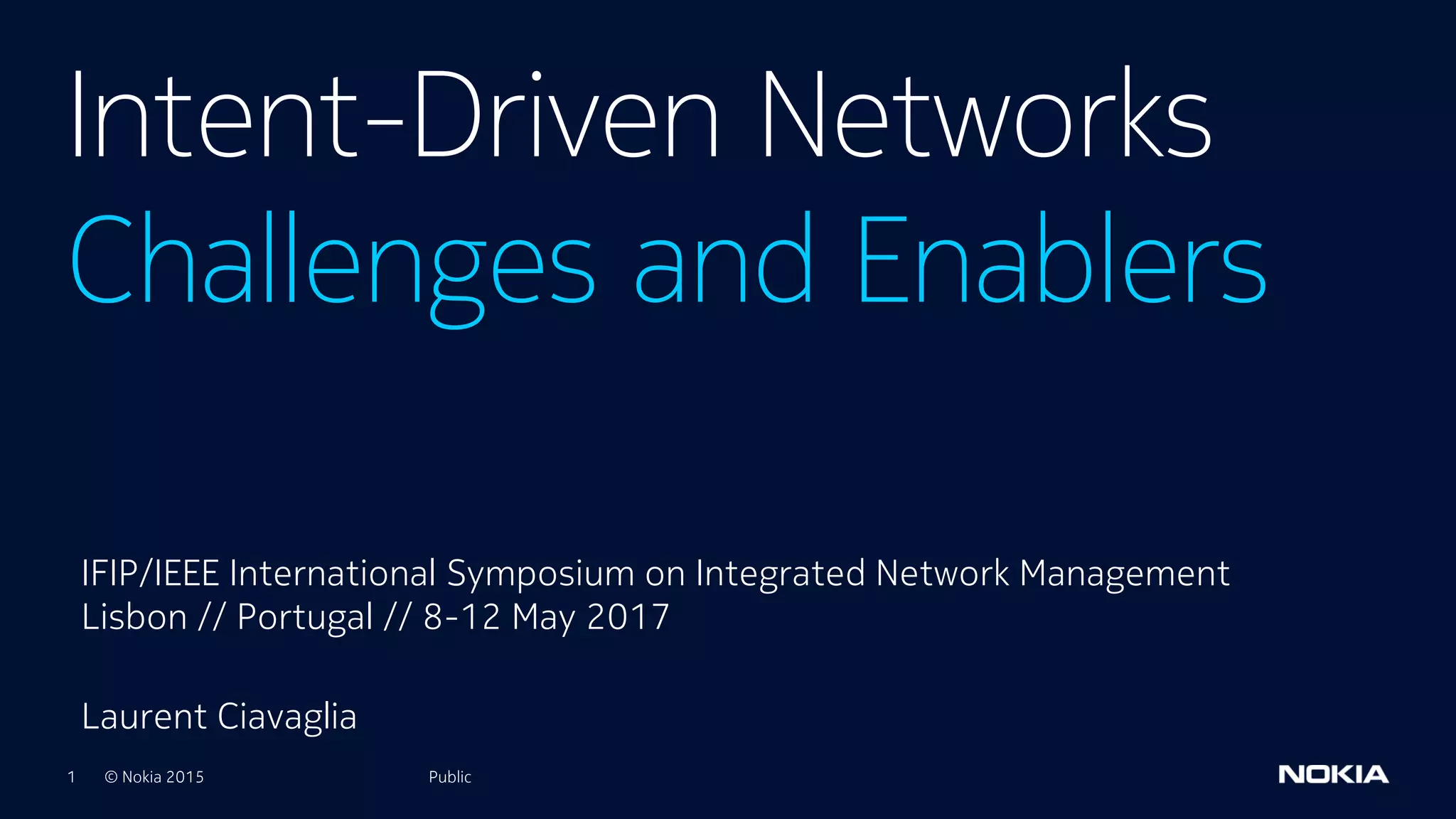 Intent Driven Networks: Challenges and Enablers | PDF