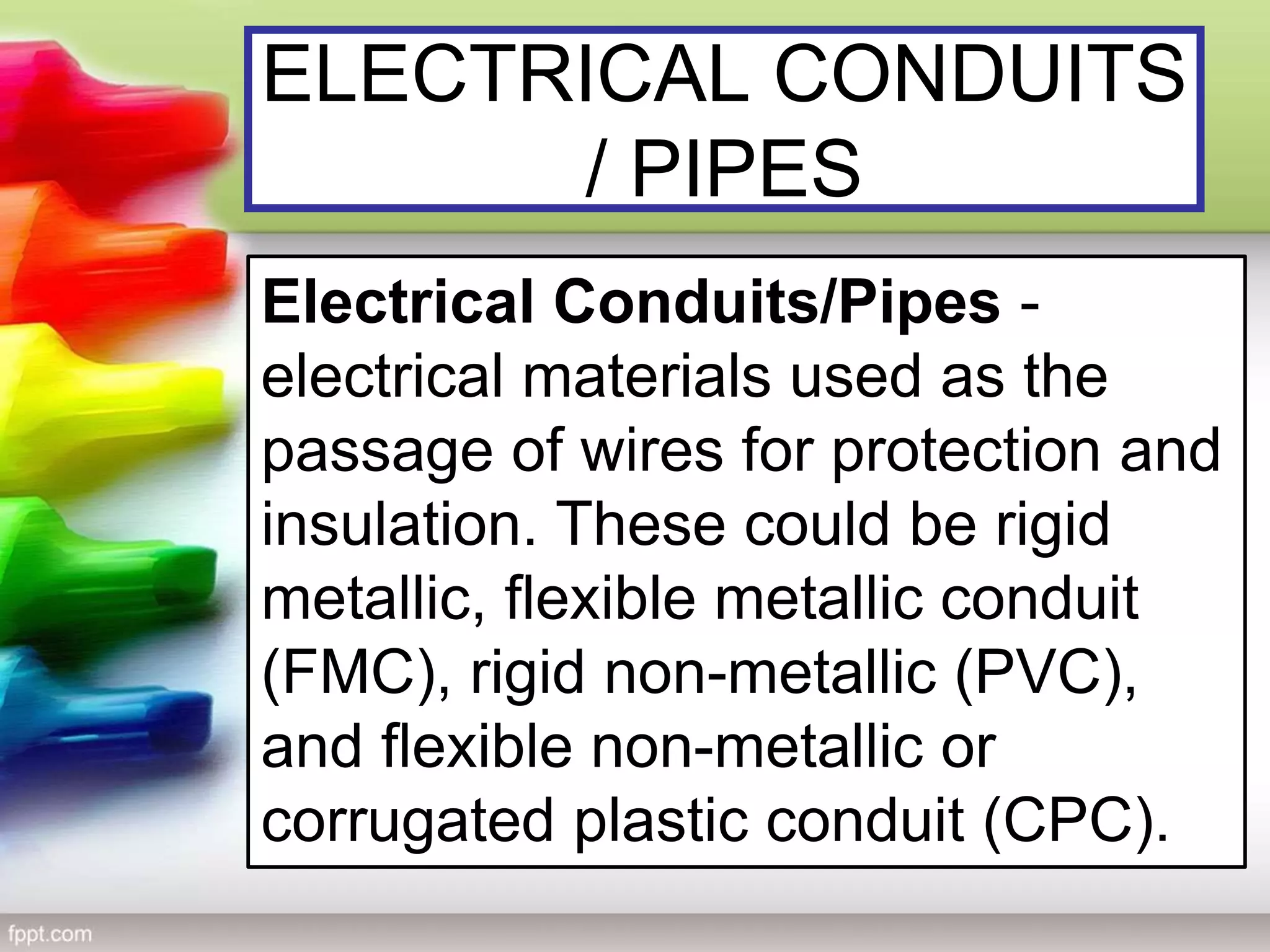 Electrical Supplies and Materials | PPTX