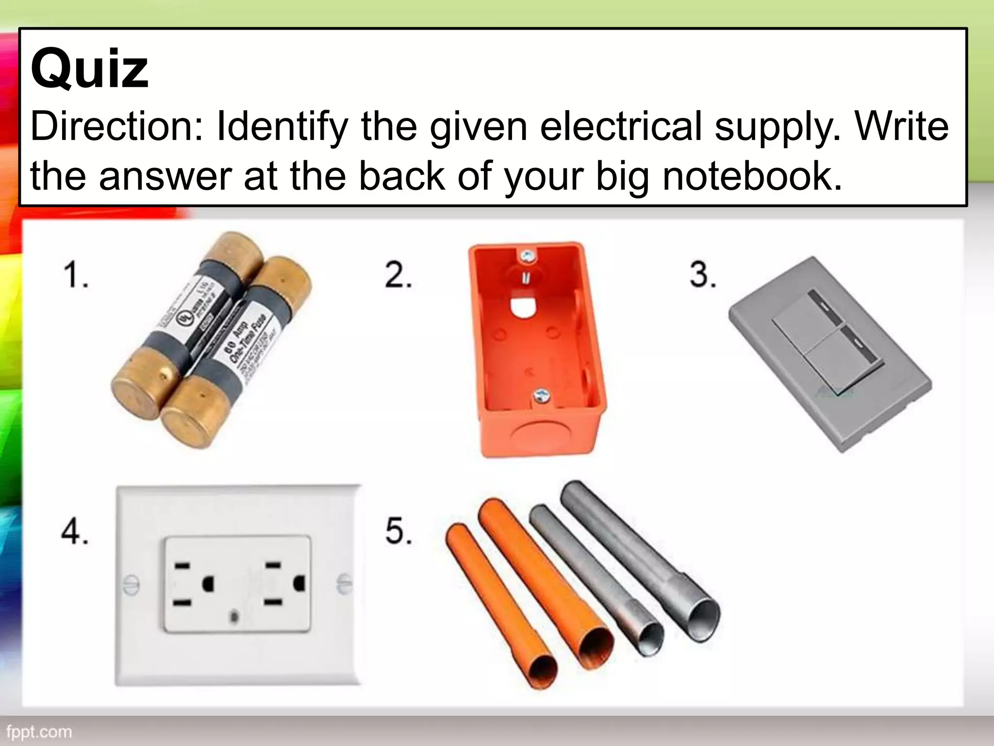 Electrical Supplies and Materials | PPTX