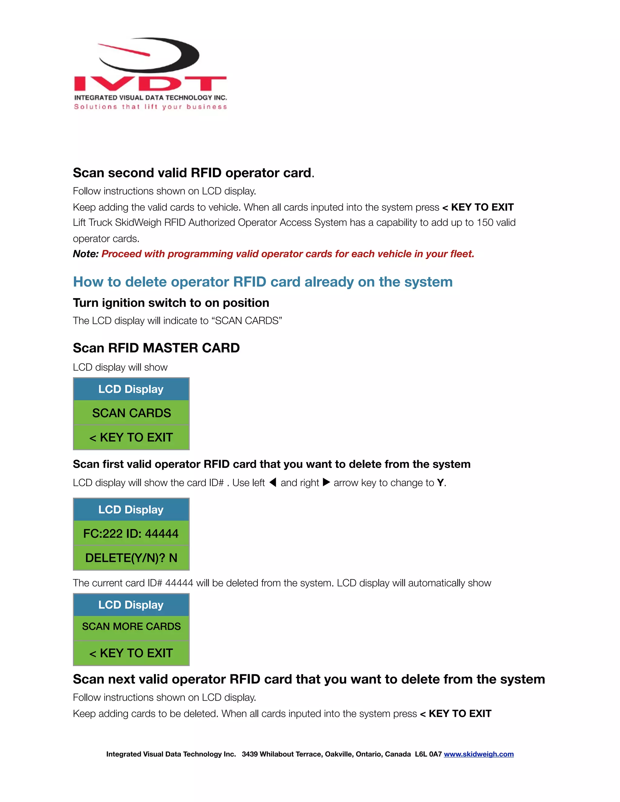 Forklift impacts, IM3 RFID operator card access control | PDF