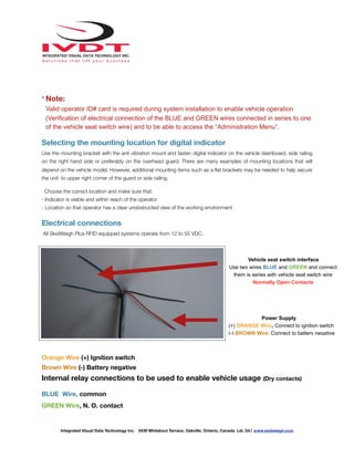 Forklift impacts, IM3 RFID operator card access control | PDF