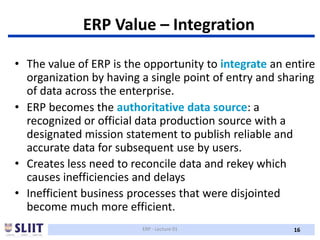 Introduction to ERP (Implementation Life Cycle) | PPTX