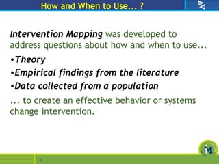 Intervention Mapping Approach | PPT
