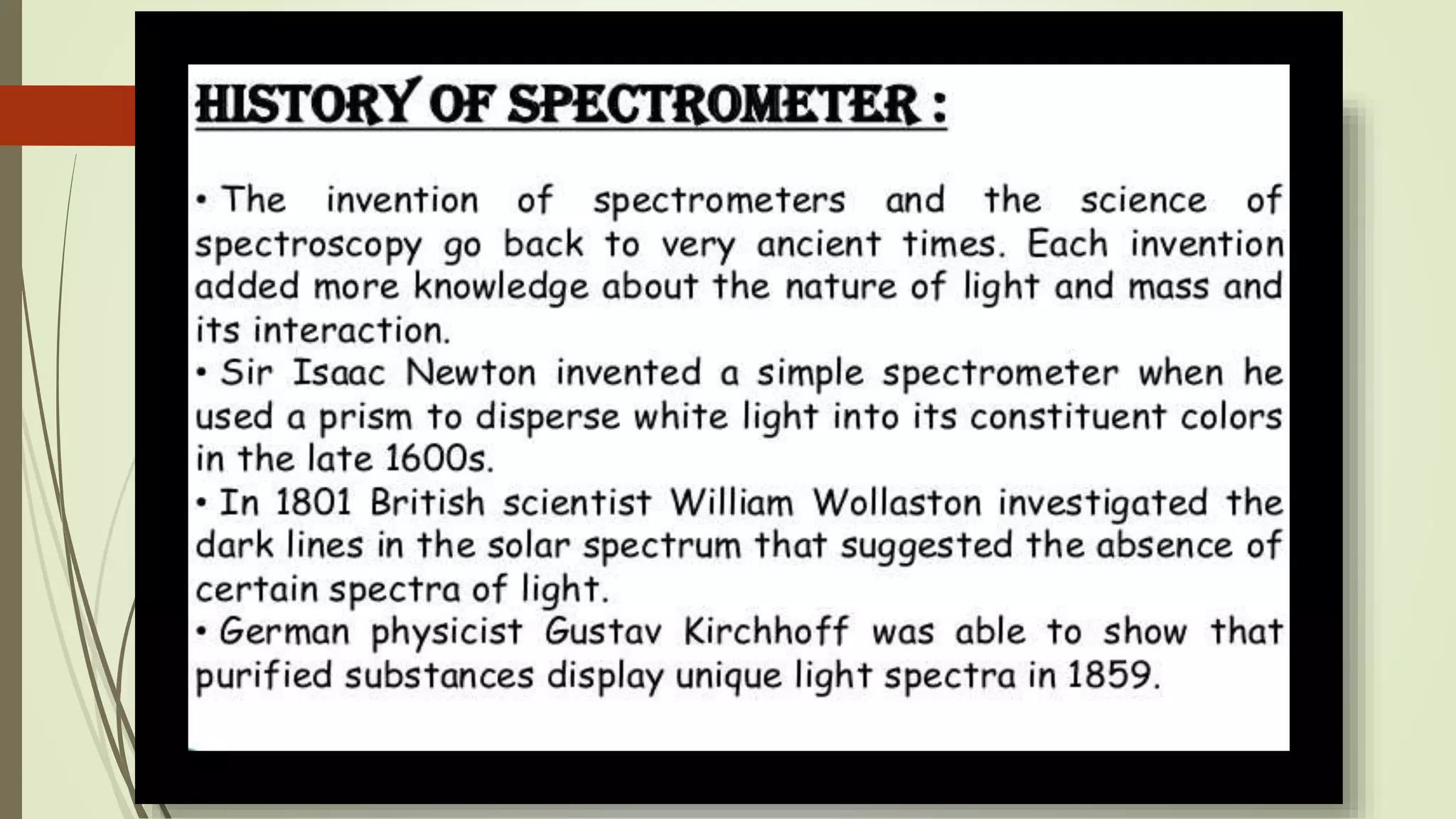 Types of spectrometer IMA | PPTX