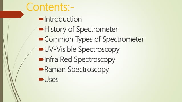 Types of spectrometer IMA | PPTX