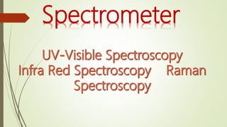 Types of spectrometer IMA | PPTX