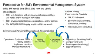 Andrew Willing, 3M, Exploring 3M's Environmental Management Systems | PDF