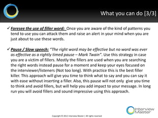 Fillers | PPTX | Resume Writing and Advice | Job Search