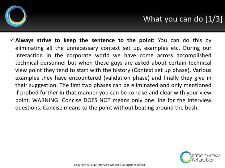 Clarity & Conciseness