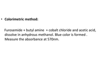 physicochemical and instrumental method analysis of pharmaceutical ...