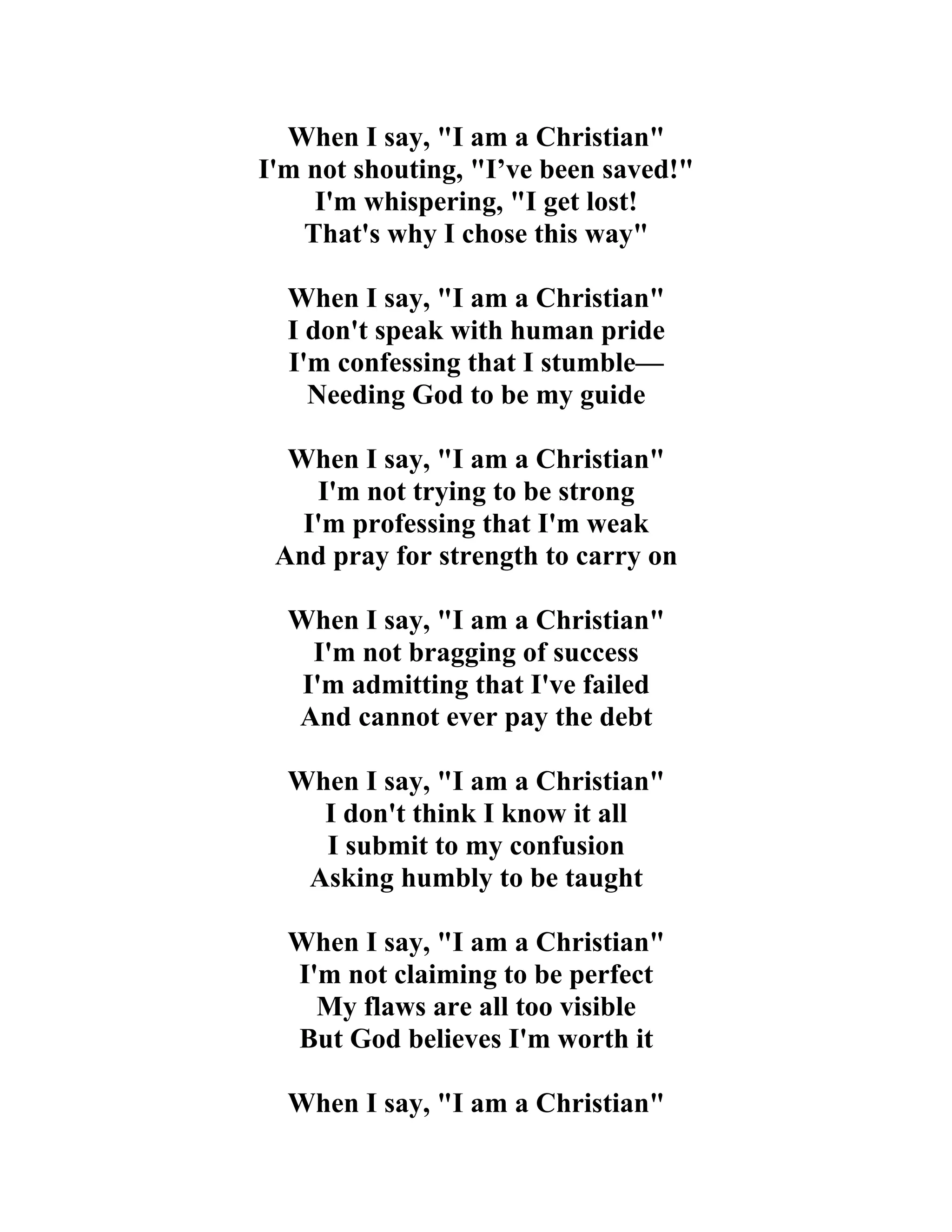 I'm a christian | RTF