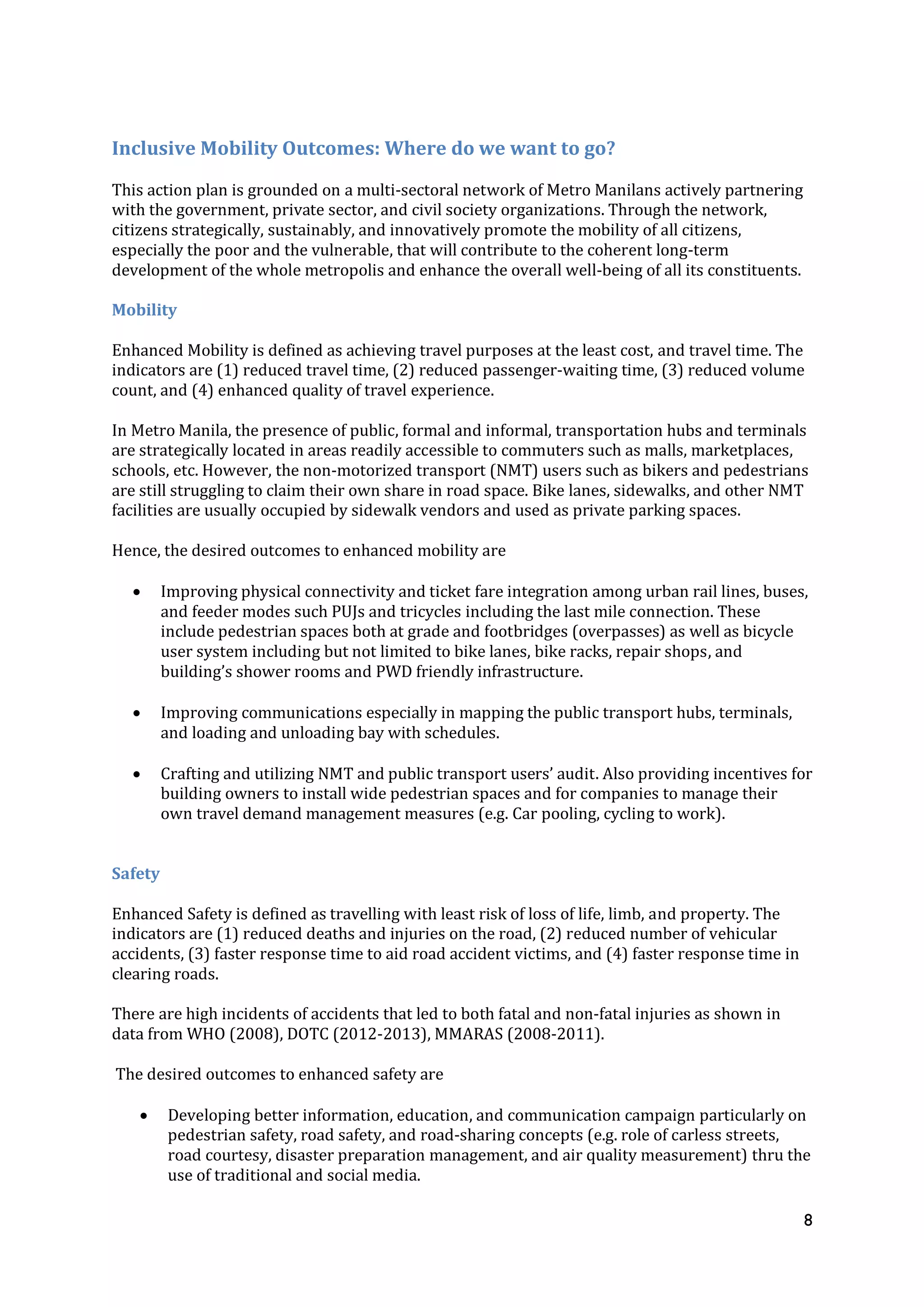 Inclusive Mobility Action Plan for Metro Manila | PDF