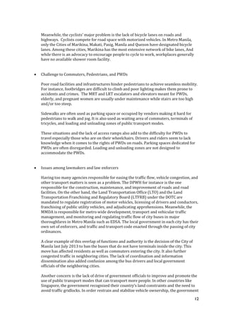 Inclusive Mobility Action Plan for Metro Manila | PDF | Free Download