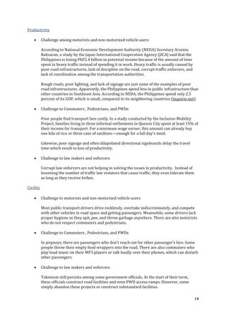 Inclusive Mobility Action Plan for Metro Manila | PDF | Free Download