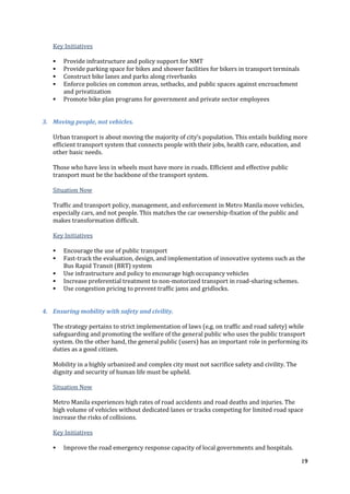 Inclusive Mobility Action Plan for Metro Manila | PDF | Free Download
