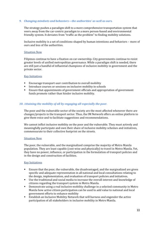 Inclusive Mobility Action Plan for Metro Manila | PDF | Free Download