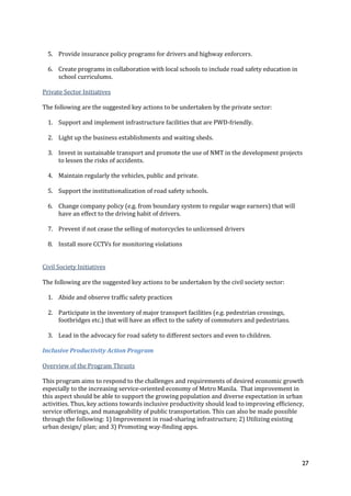 Inclusive Mobility Action Plan for Metro Manila | PDF | Free Download