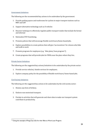 Inclusive Mobility Action Plan for Metro Manila | PDF