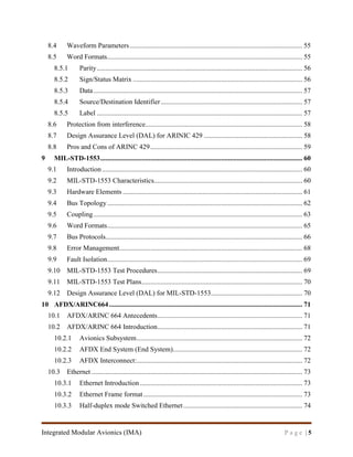 Report on Integrated Modular Avionics (DO-297/ED-124) for Requirement ...