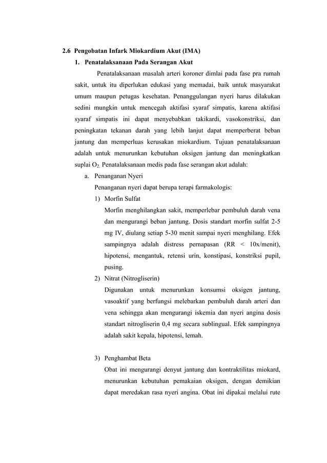 Asuhan Keperawatan IMA (Infark Miokardium Akut) | DOCX