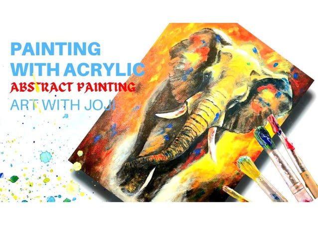 How to paint with Acrylic abstract painting | PPT