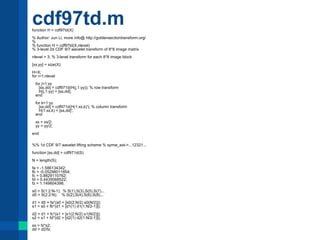 Image Compression Comparison Using Golden Section Transform, CDF 5/3 (Le Gall 5/3) and CDF 9/7 ...