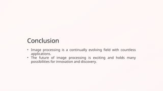 Basic Concept of Image-Processing and its Applications | PPT