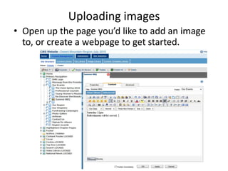 Uploading images to your website. | PPTX