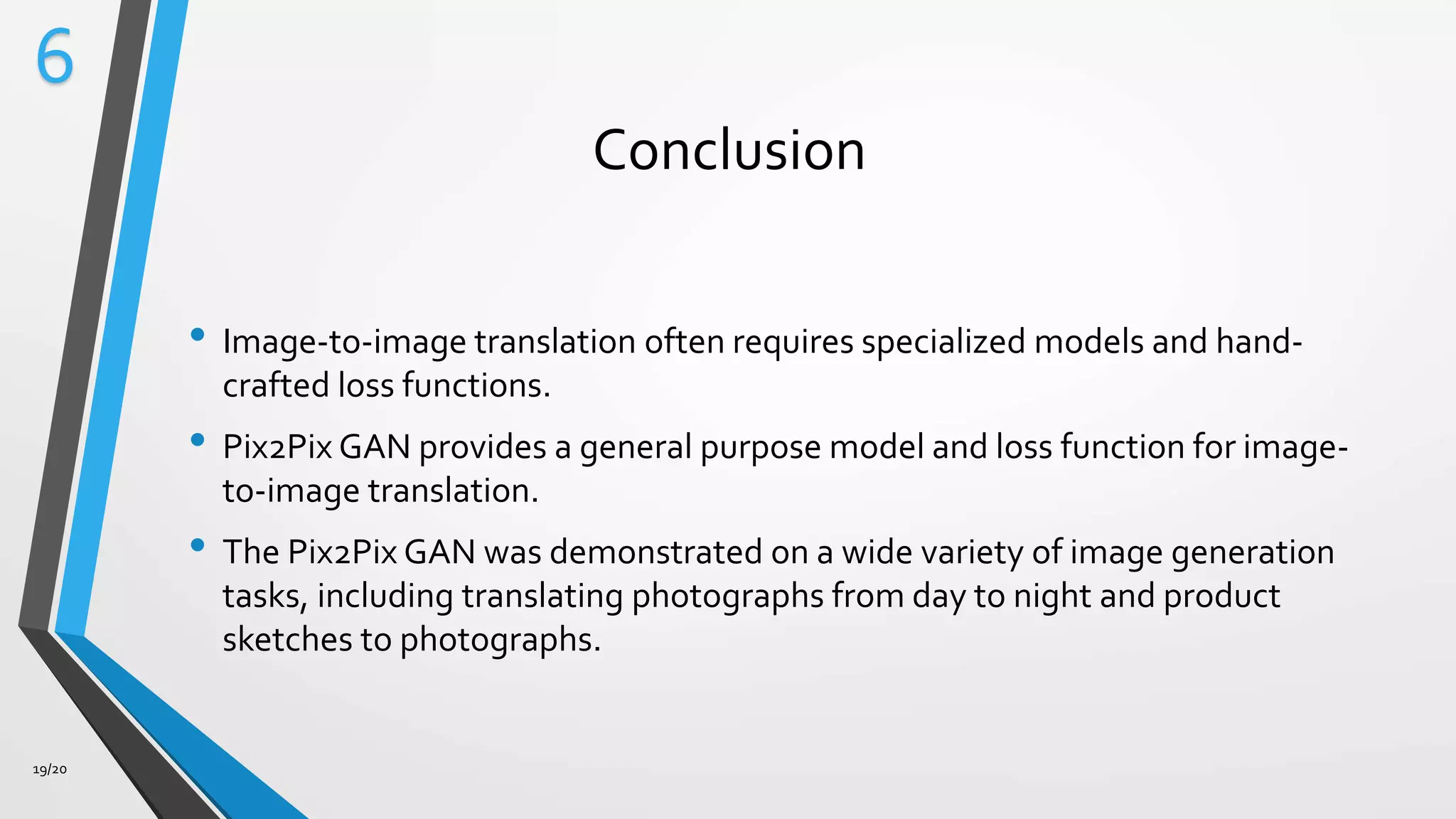 Image to image translation with Pix2Pix GAN | PPTX