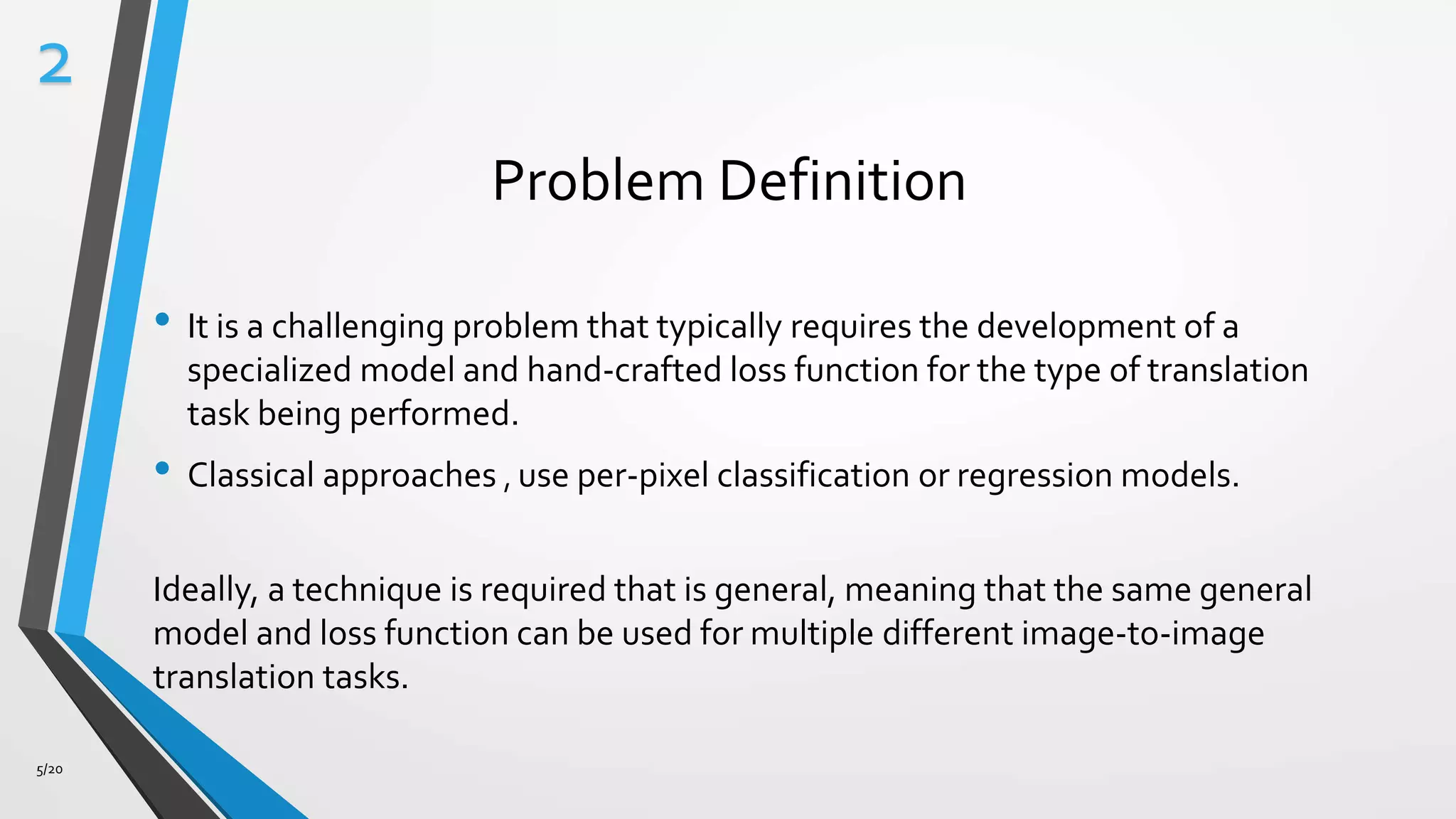 Image to image translation with Pix2Pix GAN | PPTX