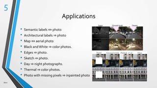Image to image translation with Pix2Pix GAN | PPTX