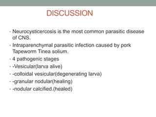 IMAGING: NEUROCYSTICERCOSIS | PPTX