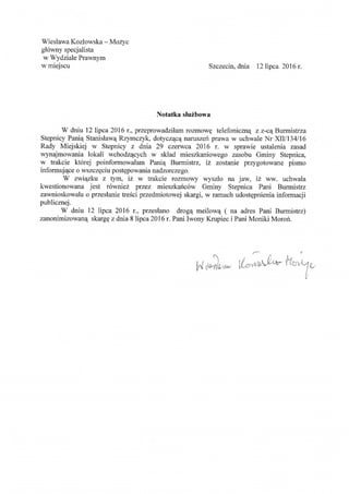 Odpowiedź na wnioski o udostępnienie informacji publicznej | PDF