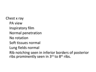 CXR: Coarctation of Aorta | PPT