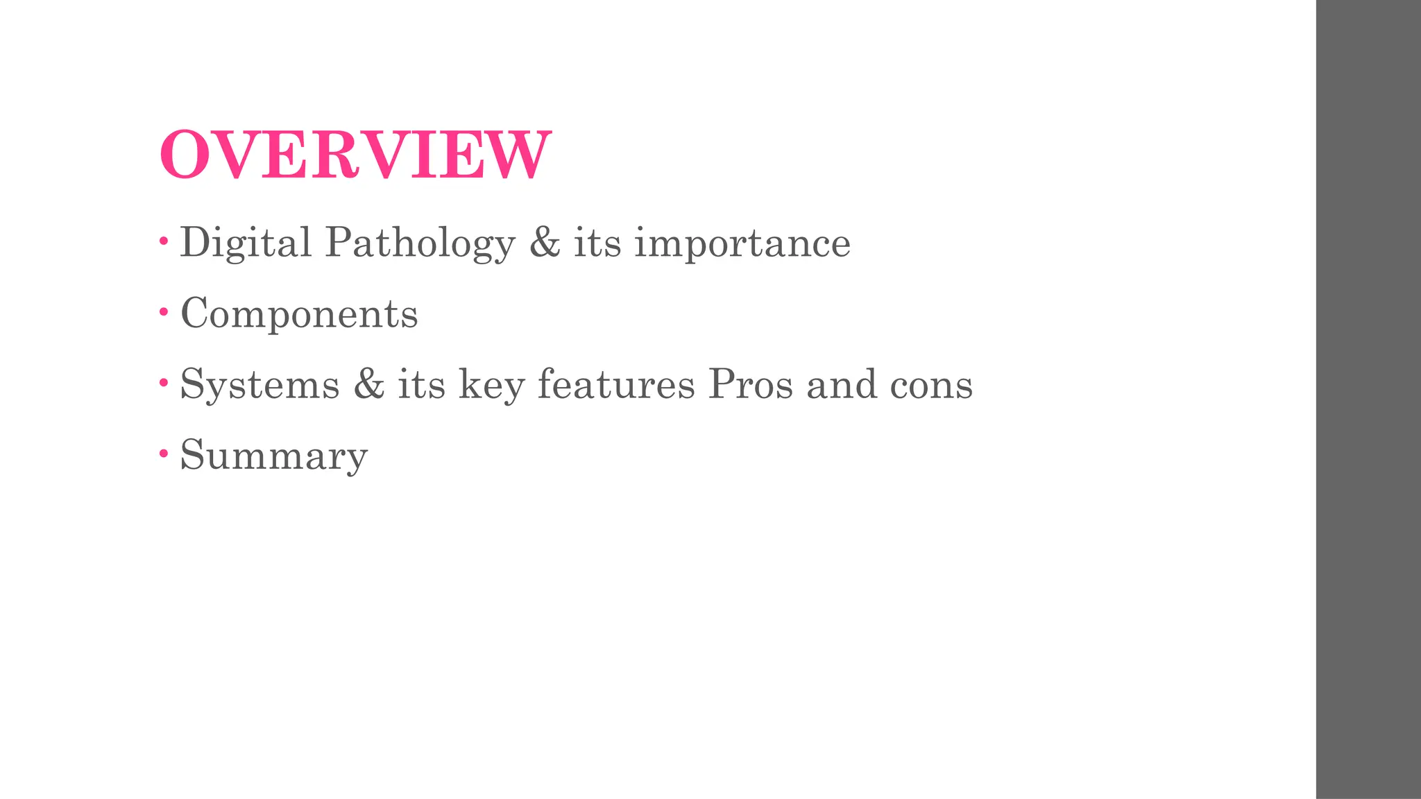 Image analysis in pathology, histopathology | PPTX