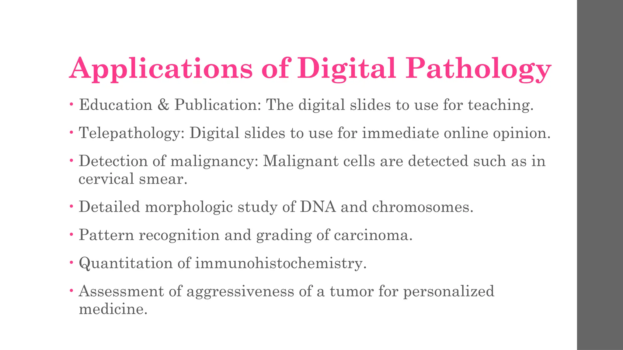 Image analysis in pathology, histopathology | PPTX