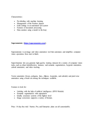 Image and video annotation | DOCX