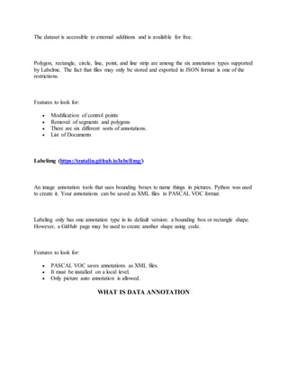 Image and video annotation | DOCX