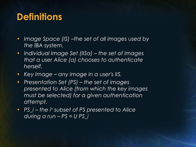 Image based authentication | PPT