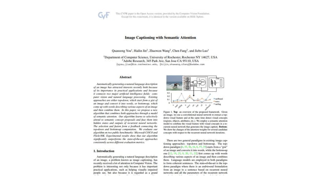 [Paper Review] Image captioning with semantic attention | PPT