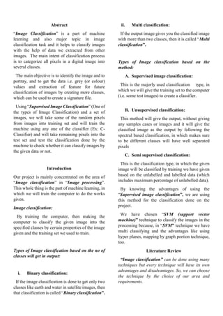 Image classification | PDF