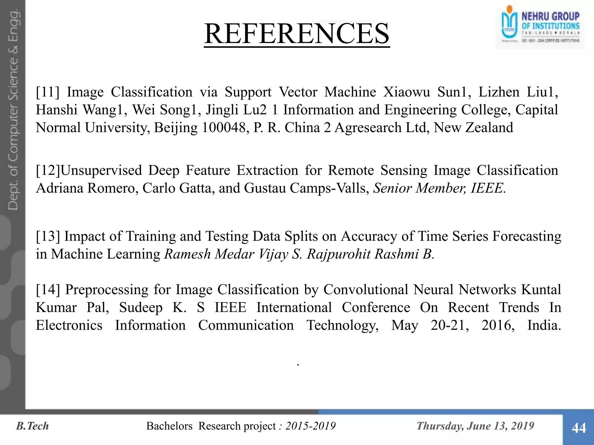 Image classification using convolutional neural network | PPTX