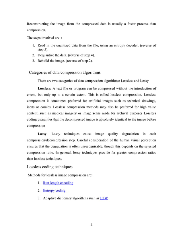 Image compression | DOC