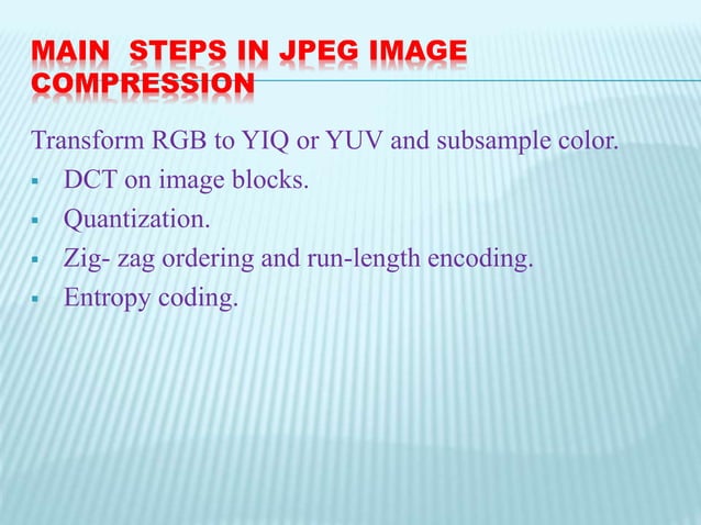 Image compression standards | PPTX