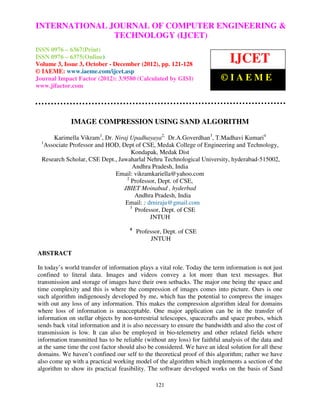 Image compression using sand algorithm | PDF