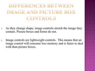 Image contro, and format functions in vb | PPTX | Computing | Technology & Computing