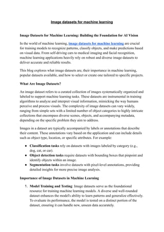 Image datasets for machine learning for AI.pdf